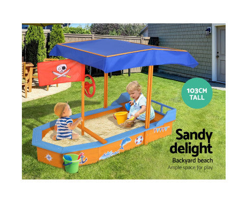 Timber Pirate Ship Boat Sandpit with Free Shipping – The Easy Yard
